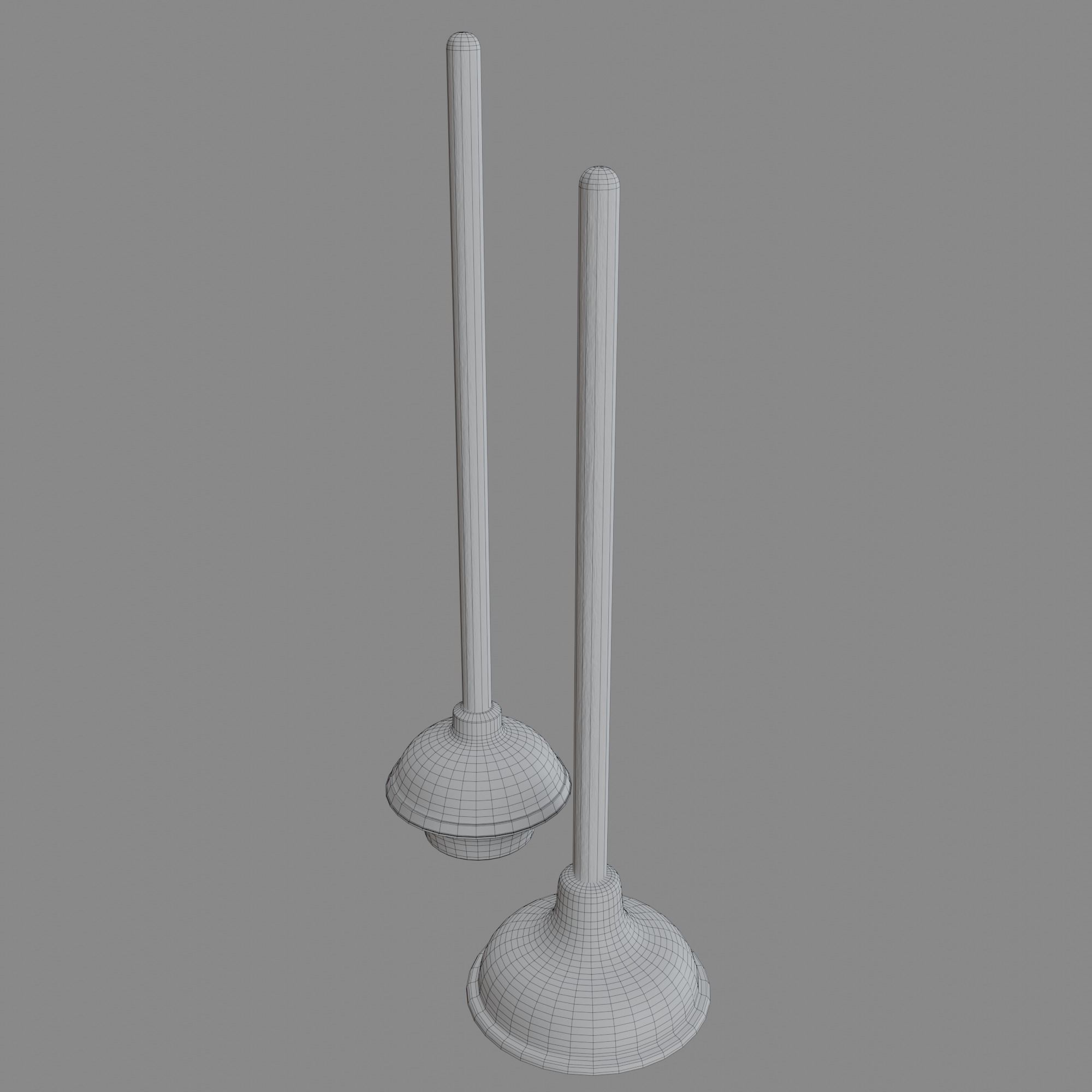 Sink and Toilet Plungers free VR / AR / low-poly 3D model | CGTrader