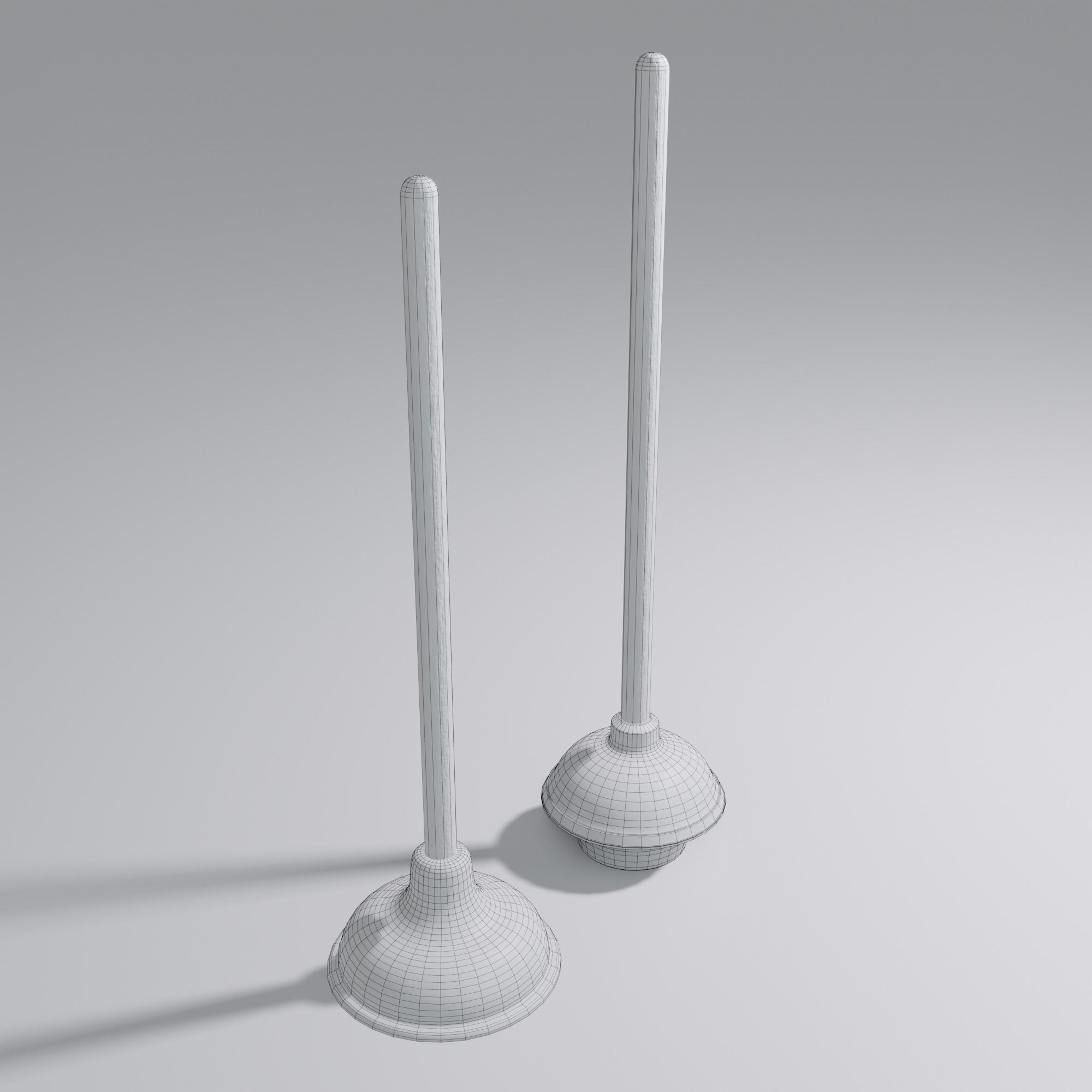 Sink and Toilet Plungers free VR / AR / low-poly 3D model | CGTrader