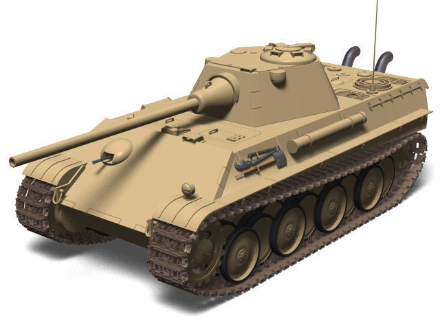 panther 3D model Panzerkampfwagen V Panther F | CGTrader