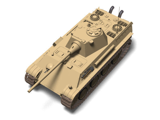 Panzerkampfwagen V Panther F 3D model | CGTrader
