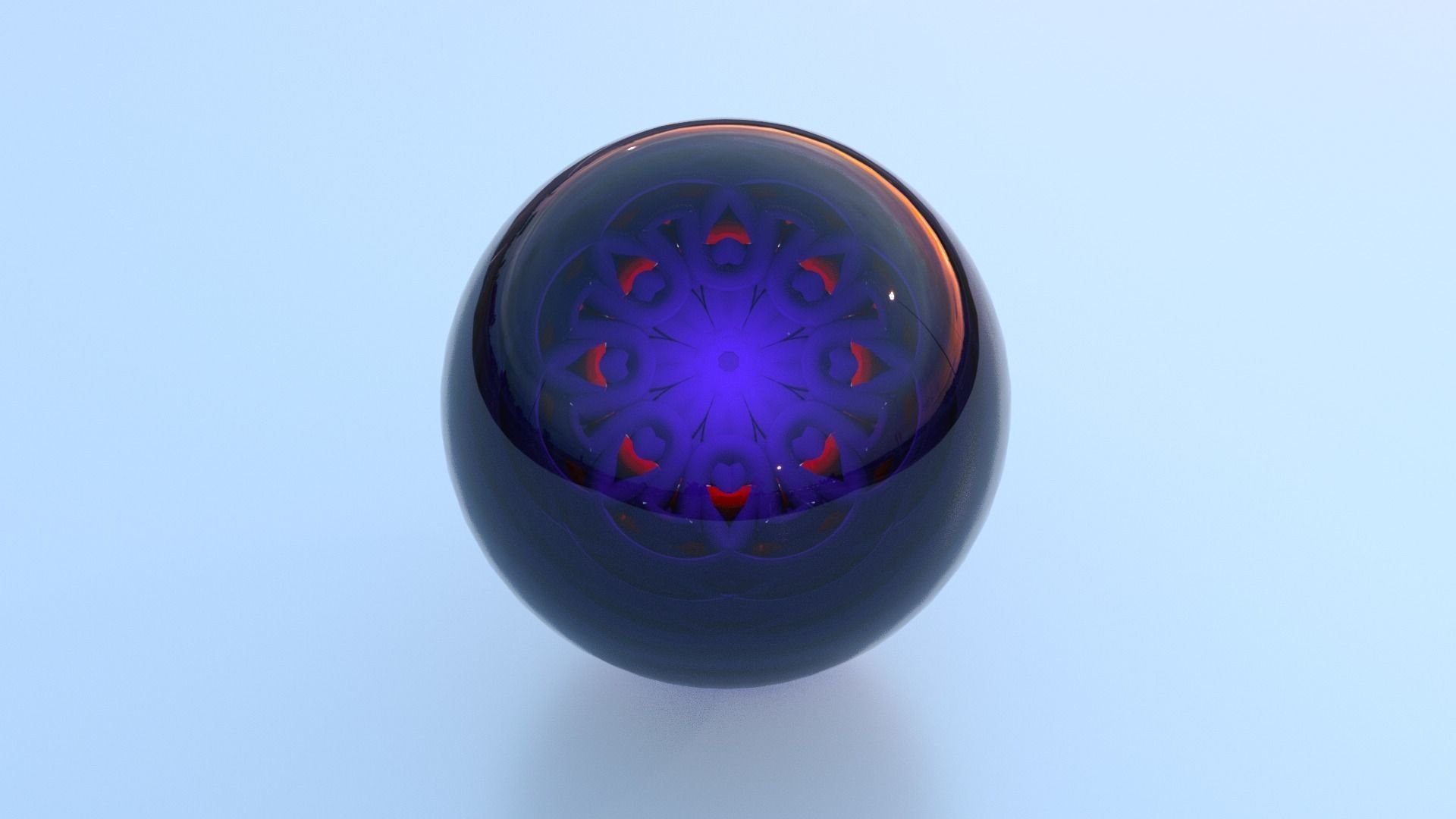 crystal glass black ball 3D model | CGTrader