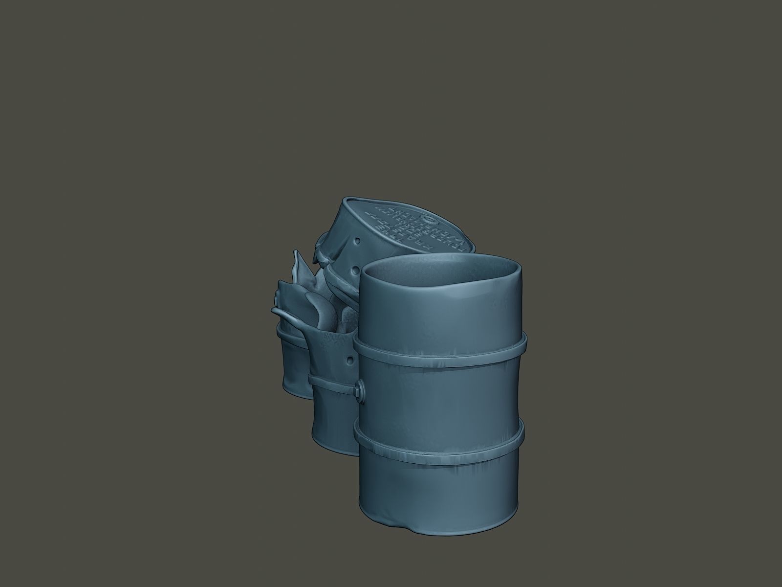 ww2 German Fuel drums and fuel tanks Pack 3D model 3D printable | CGTrader