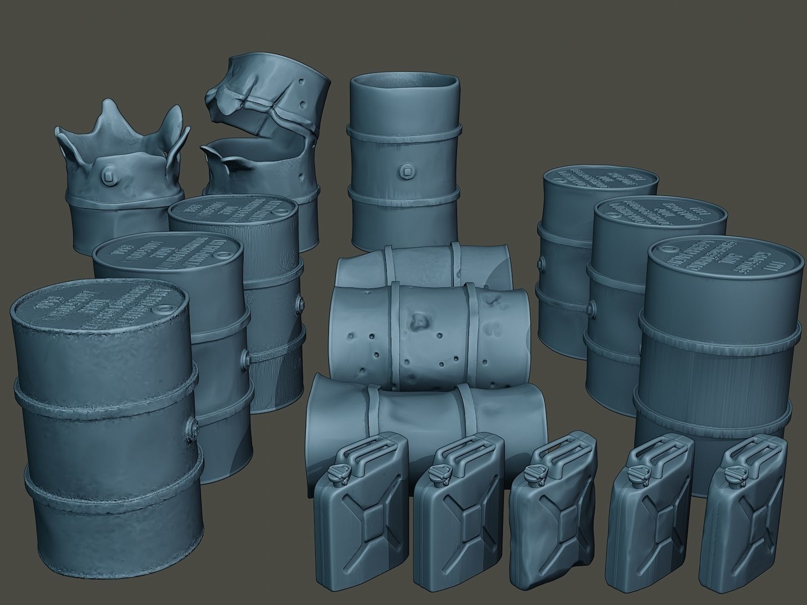 ww2 German Fuel drums and fuel tanks Pack 3D model 3D printable | CGTrader