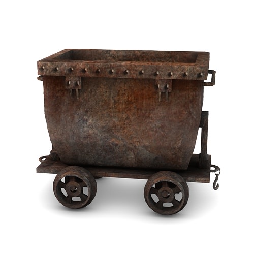 3D model Low Poly Mine Cart 3D Model VR / AR / low-poly | CGTrader