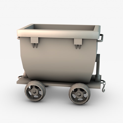 3D model Low Poly Mine Cart 3D Model VR / AR / low-poly | CGTrader