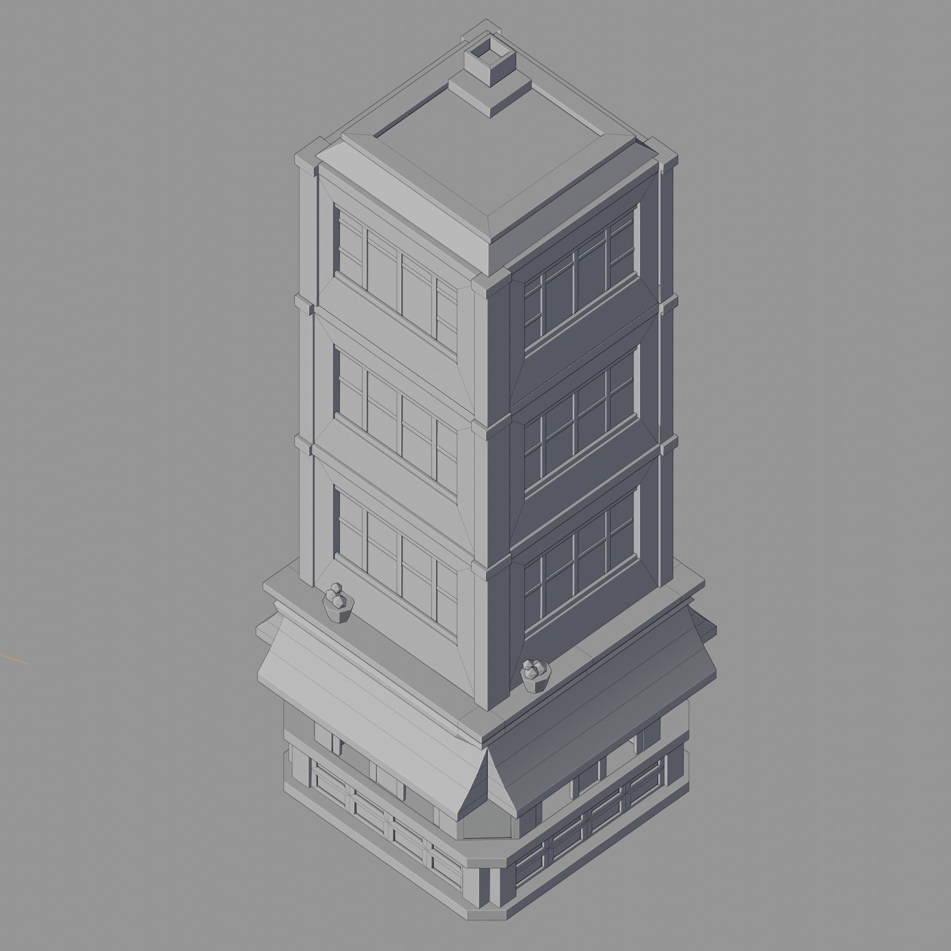 Free Low Poly building Cartoon Style game model free VR / AR / low-poly ...