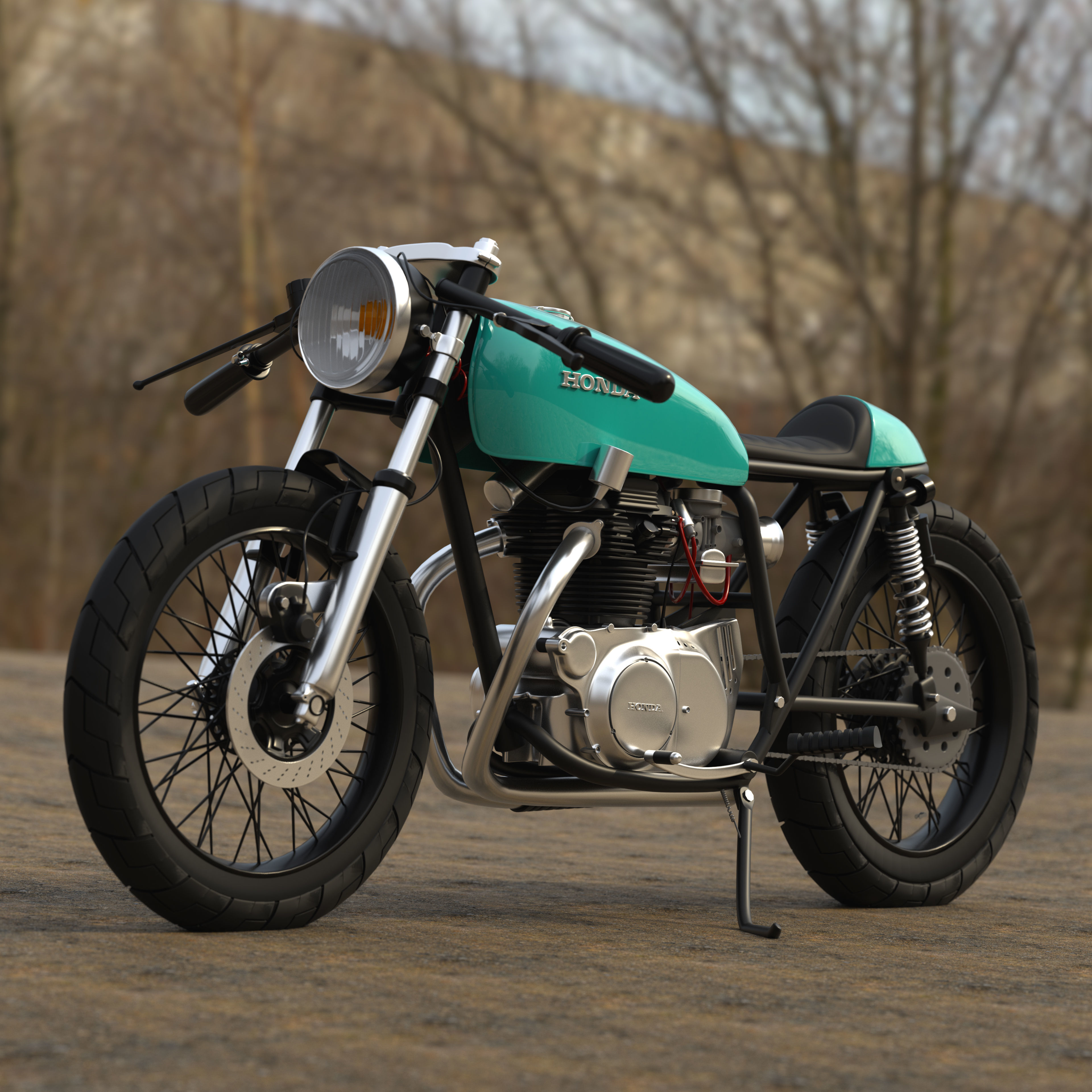 Cafe Racer Custom Build 3D model | CGTrader