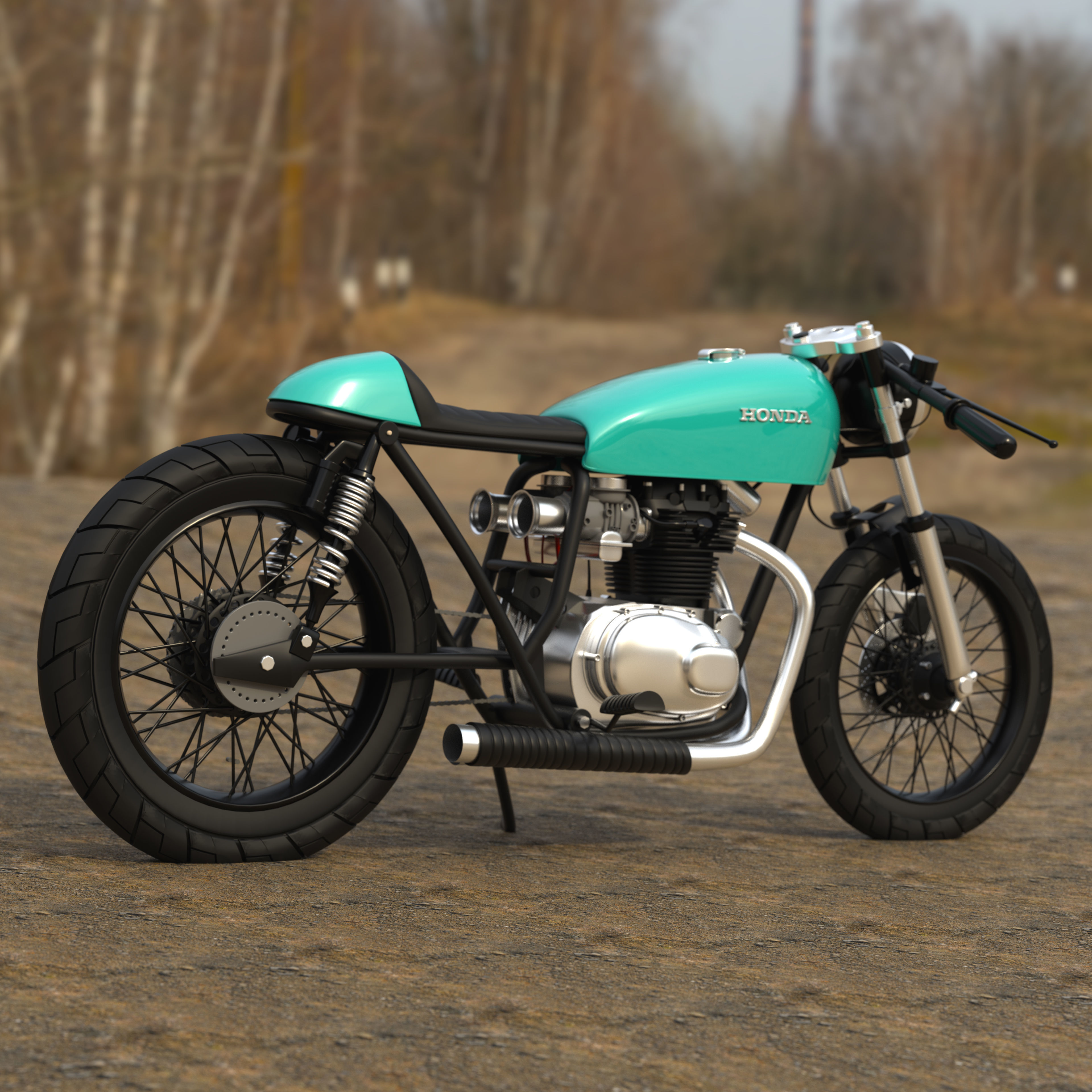 Cafe Racer Custom Build 3D model | CGTrader