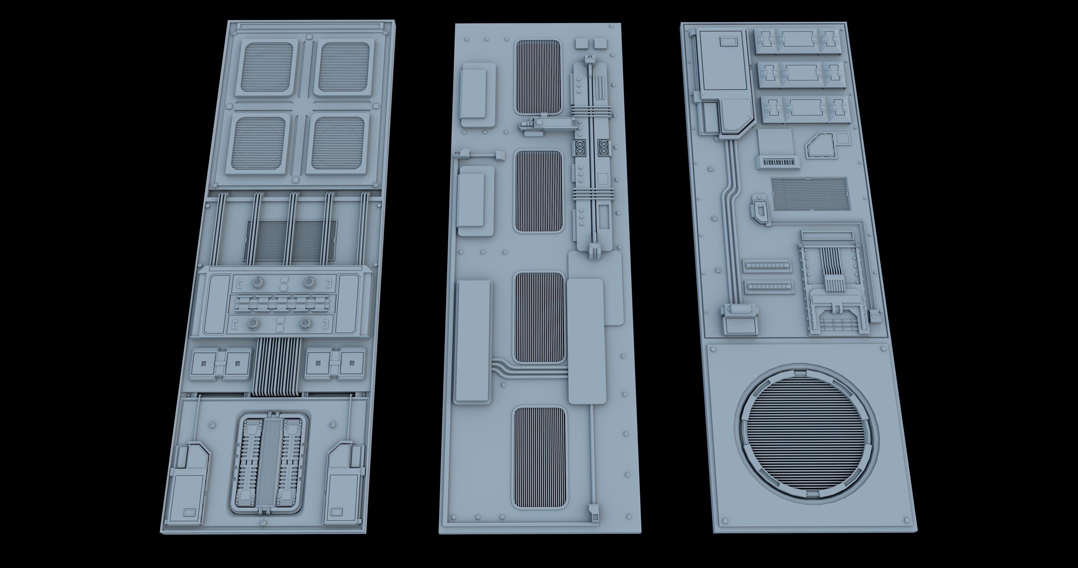 Sci-Fi Greeble Kitbash 3D model | CGTrader