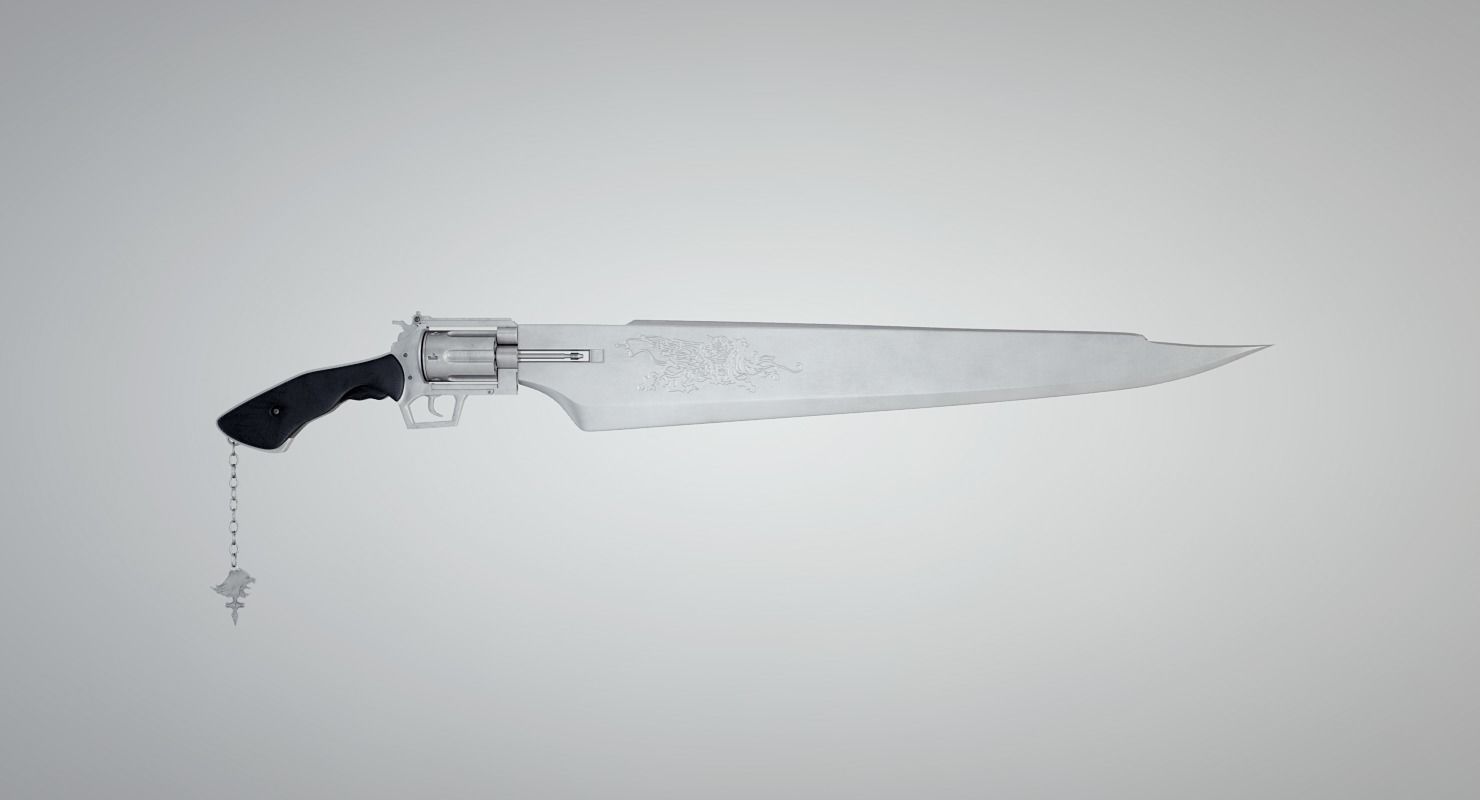 3D model Gunblade final fantasy vii sword VR / AR / low-poly | CGTrader