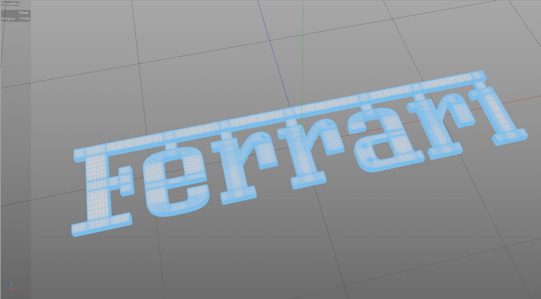 Ferrari lettering 3D model | CGTrader