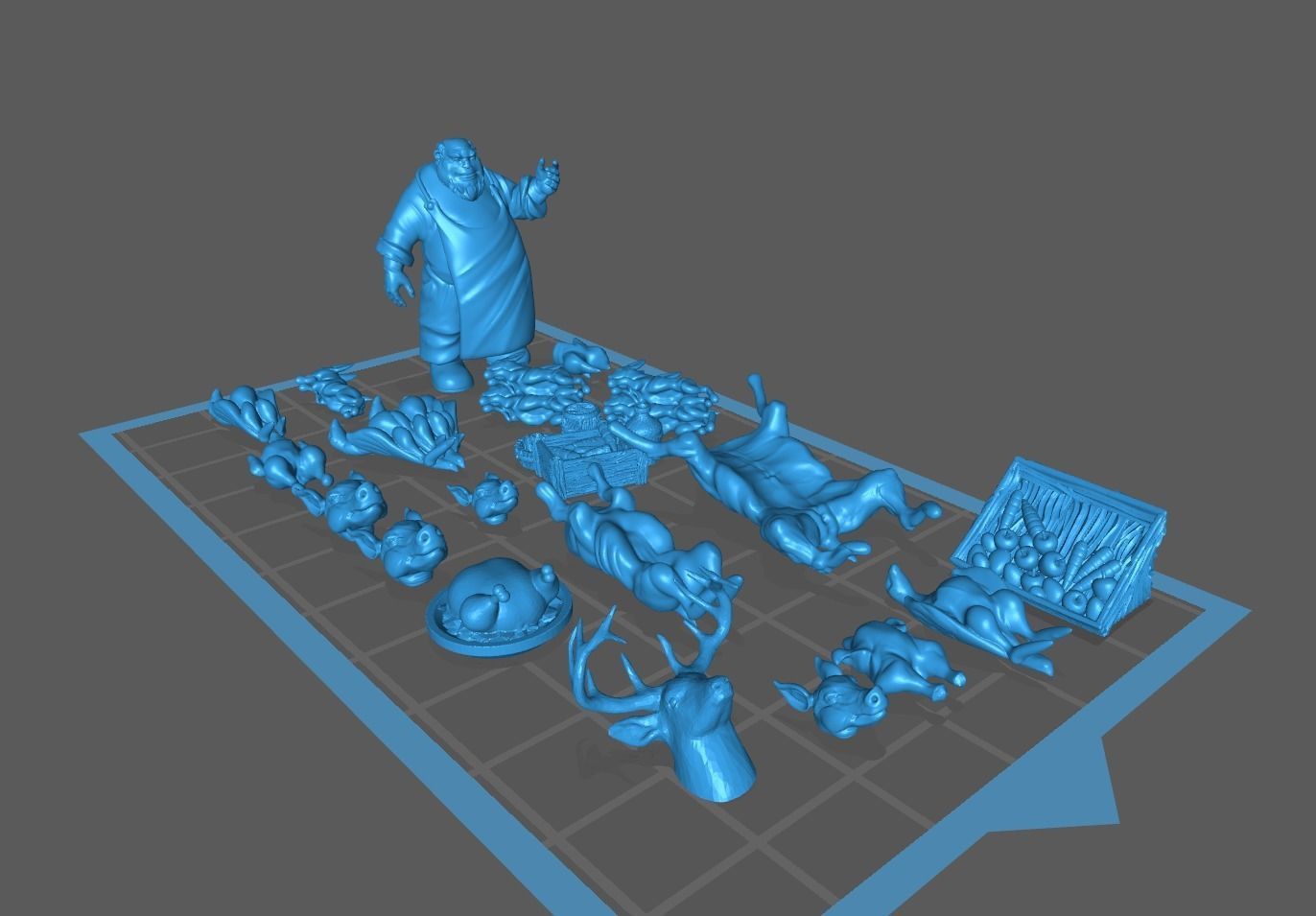 28mm Butcher and Meat 3D model 3D printable | CGTrader