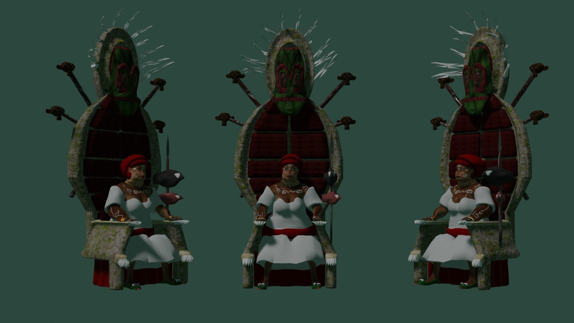 animated The Voodoo Lady Monkey Island game ready and 3D 1