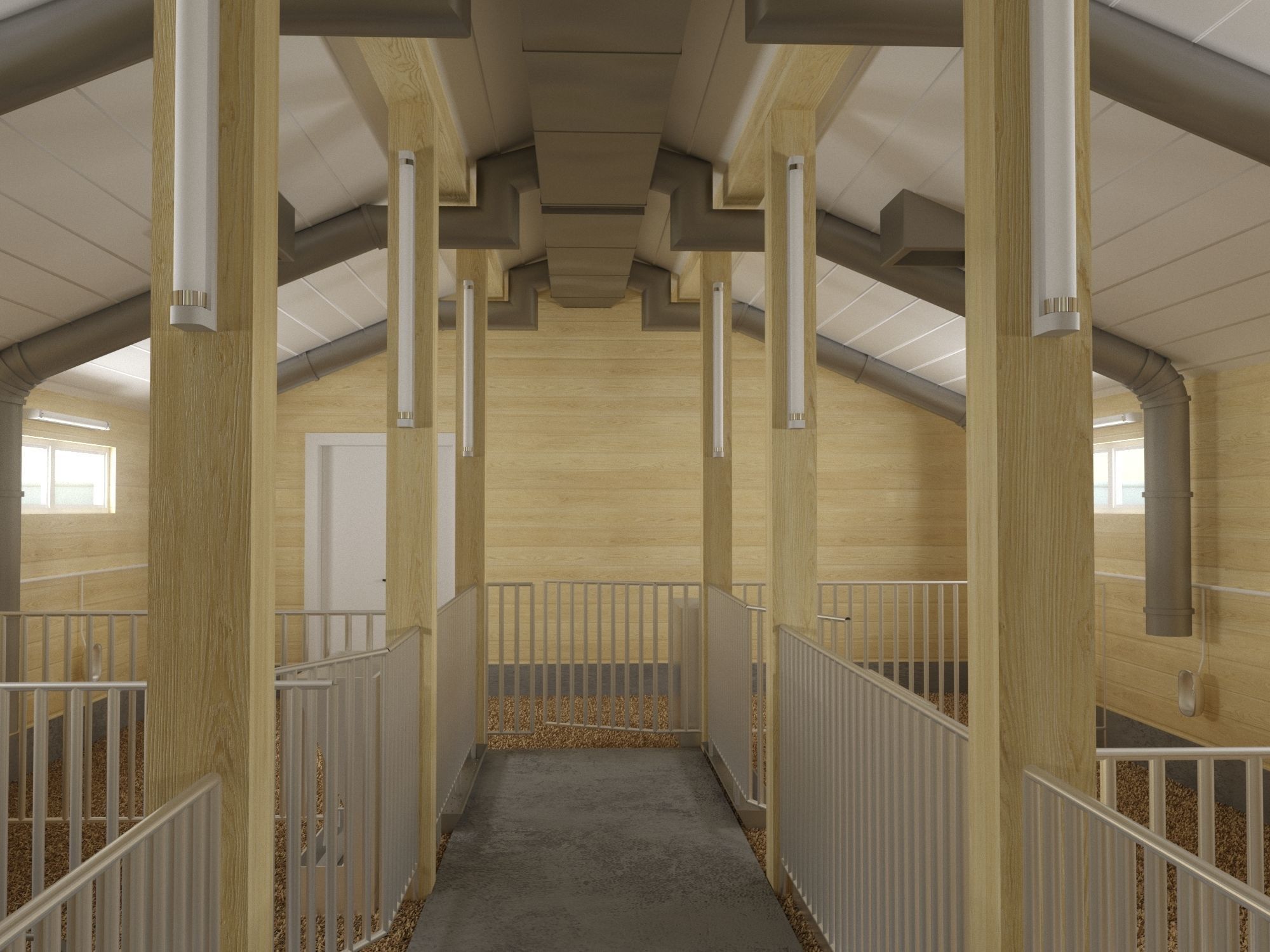 Pig farm 3D model | CGTrader