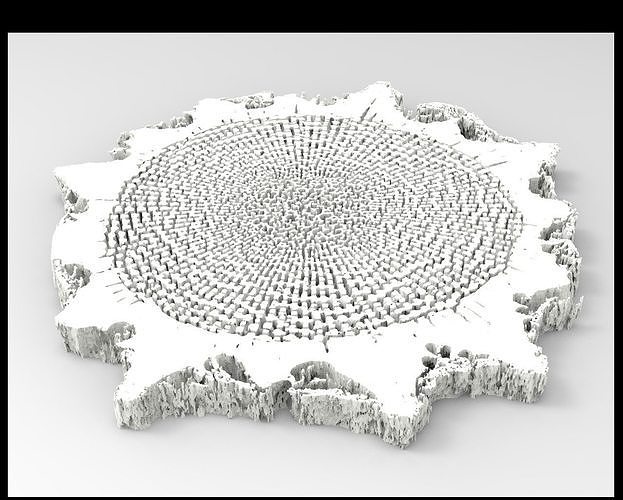 ECHINODERM Spine Full Cross-section 3D model | CGTrader