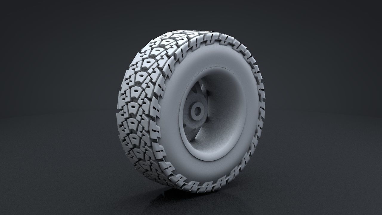 Truck Wheel and Tire 3D Print 3D model 3D printable | CGTrader