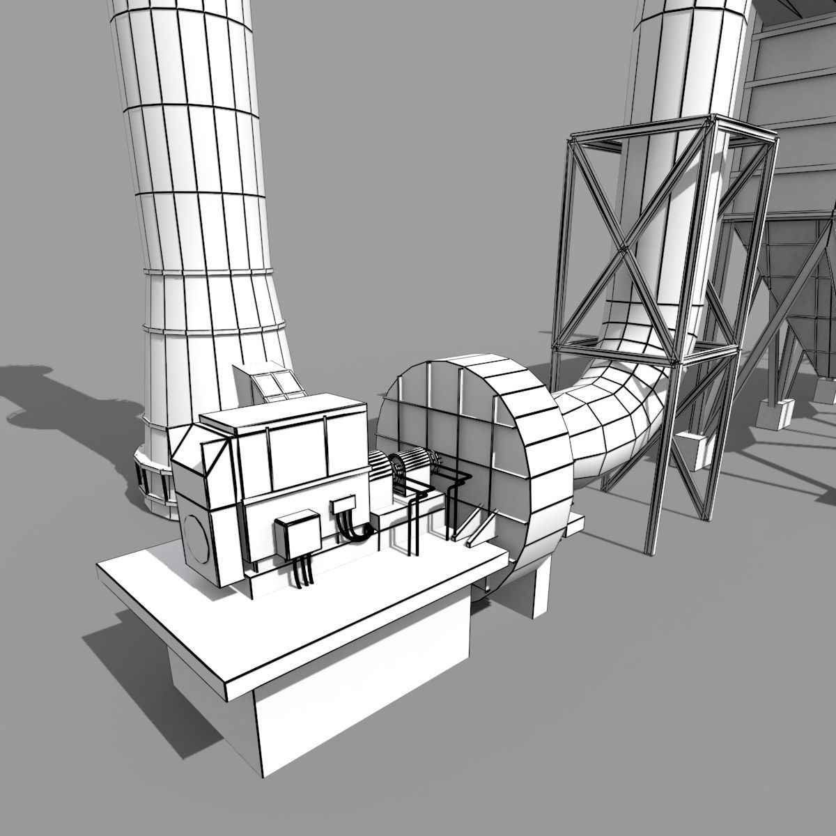 Deduster system 3D model | CGTrader