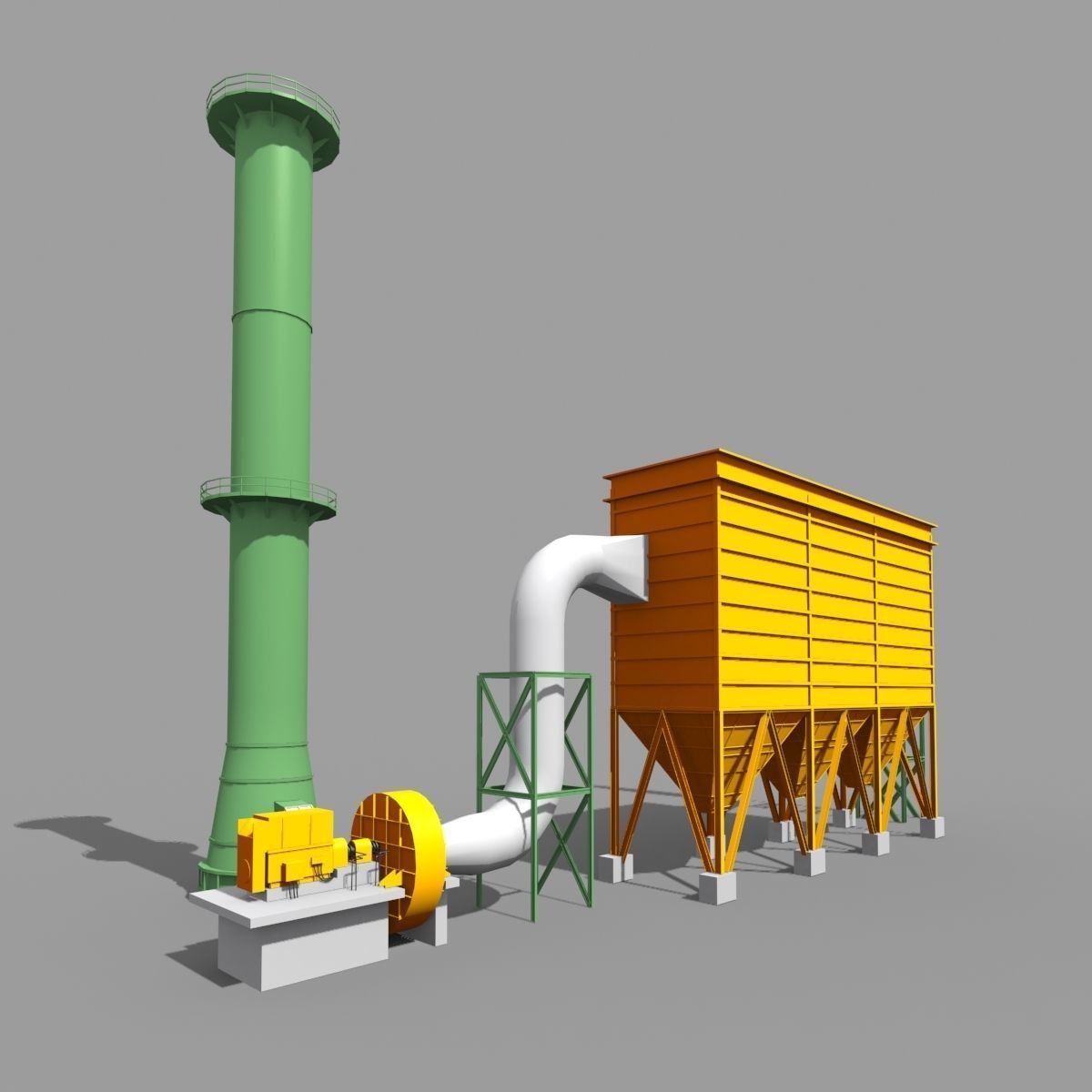 Deduster system 3D model | CGTrader