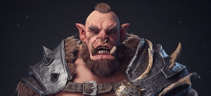 3D model Orc warrior VR / AR / low-poly rigged animated | CGTrader