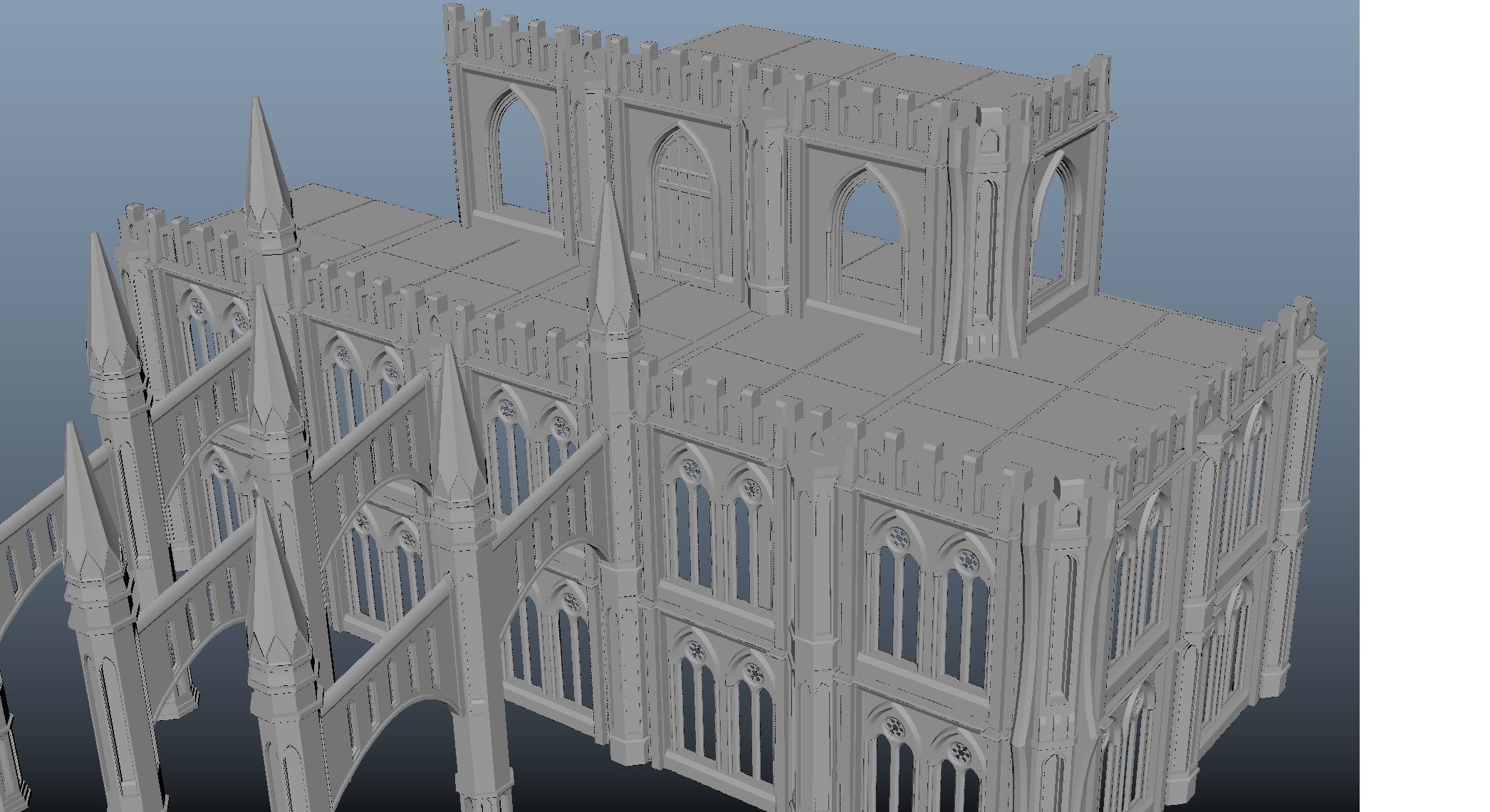 Modular gothic building -stl 3D model 3D printable | CGTrader