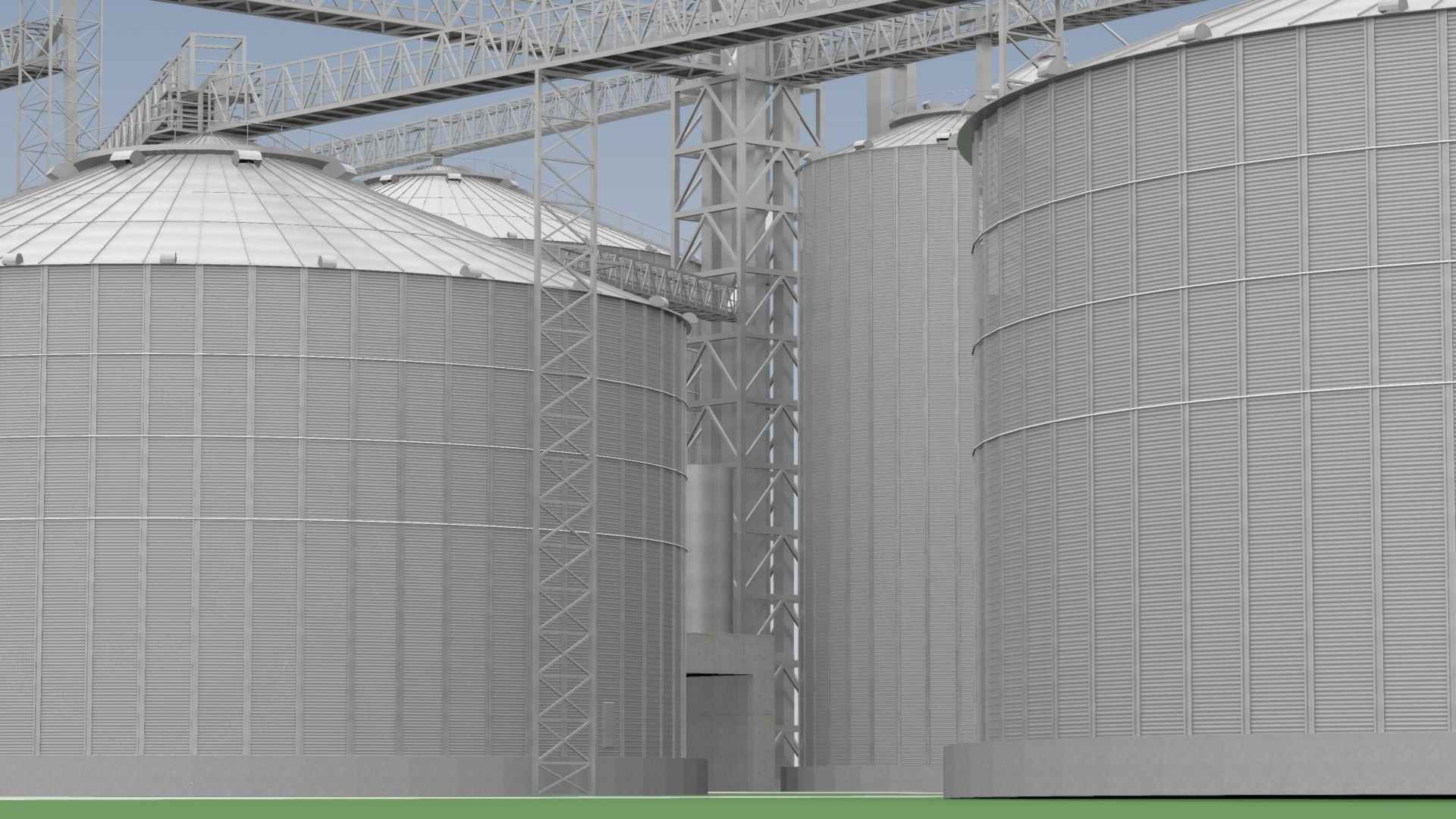 Grain Elevator Complex 3D model | CGTrader