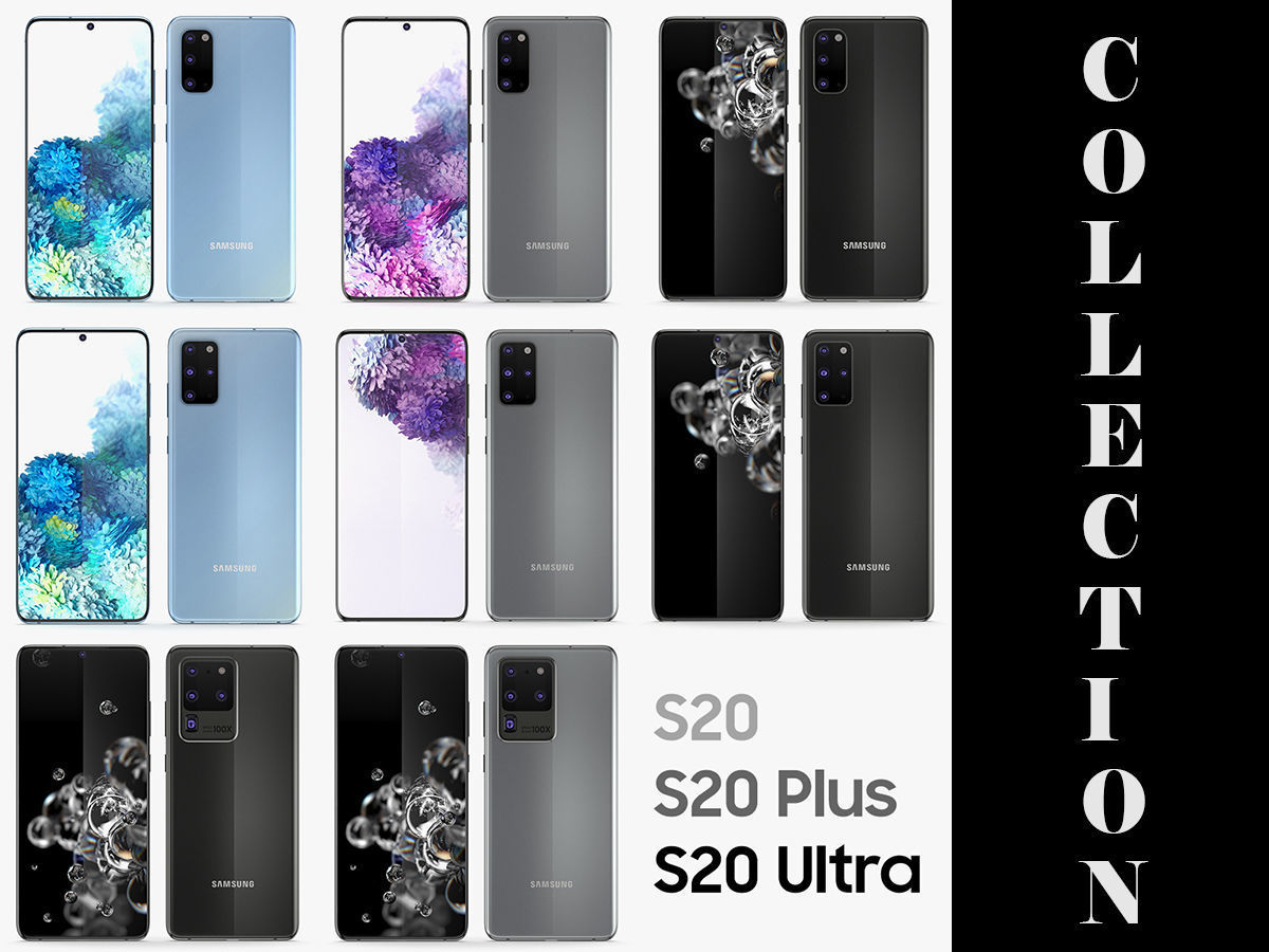 Samsung Galaxy S20 Series Collection 3D model | CGTrader
