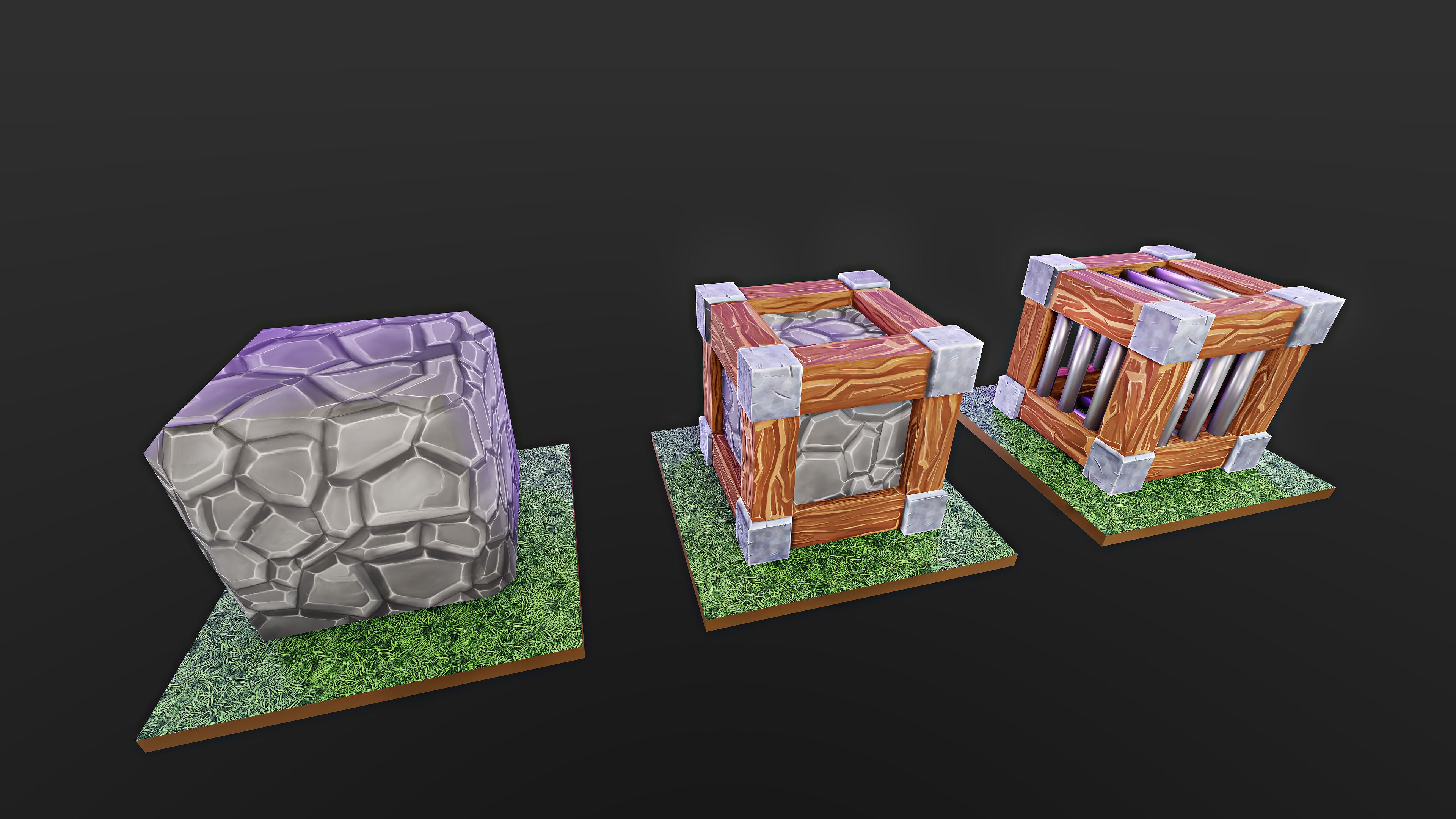 Basic Cubes 3D model | CGTrader