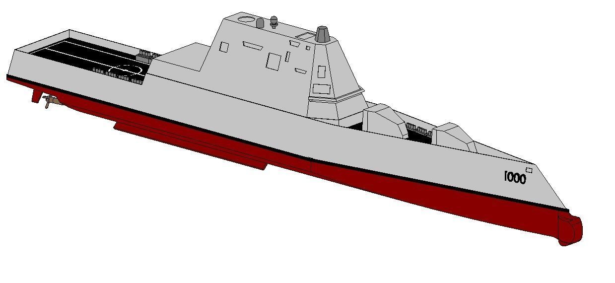 USS Zumwalt DDG 1000 3D model | CGTrader
