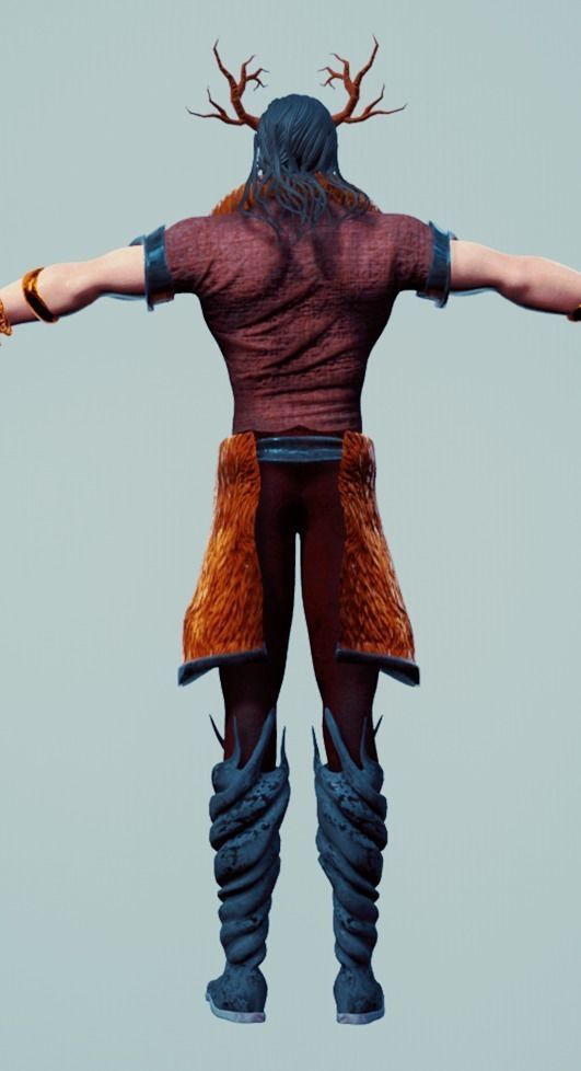 PBR Facial Rigged Fantasy Character - Erlik Khan 3D model rigged | CGTrader