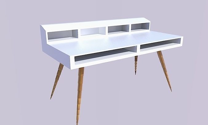 Study Table free 3D model | CGTrader