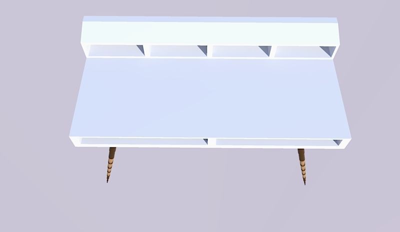 Study Table free 3D model | CGTrader