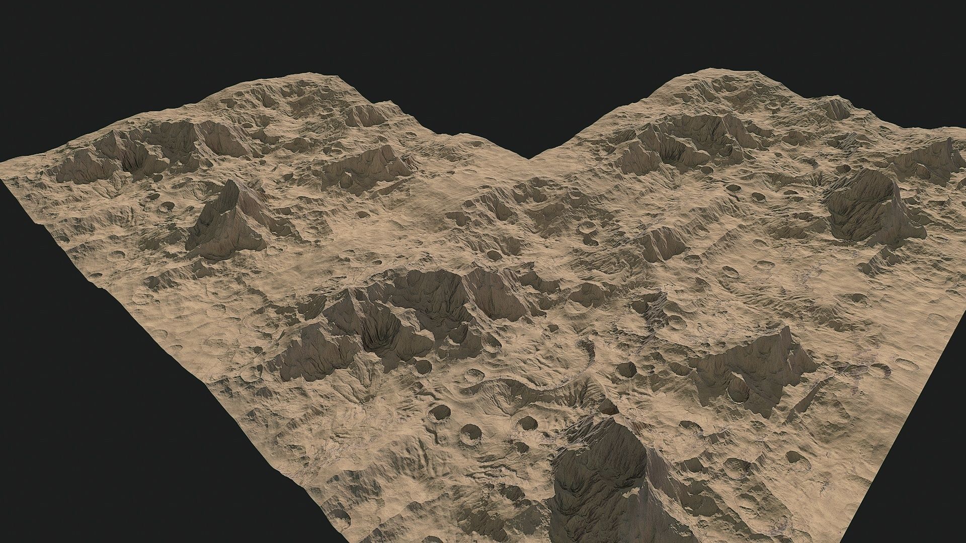 3D model Tileable sci fi moon landscape environment asset VR / AR / low ...