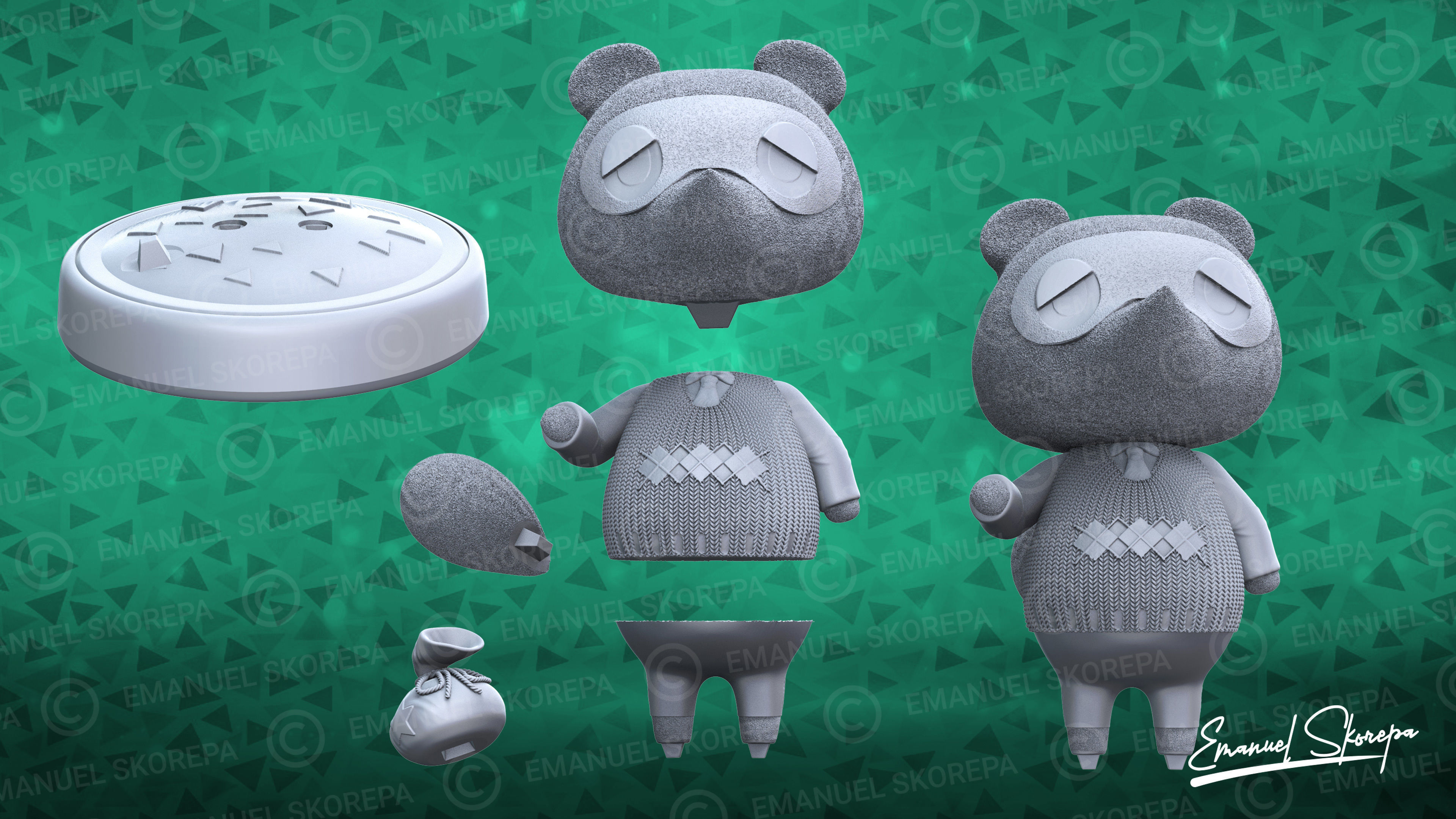 Tom Nook Animal Crossing 3D model 3D printable | CGTrader