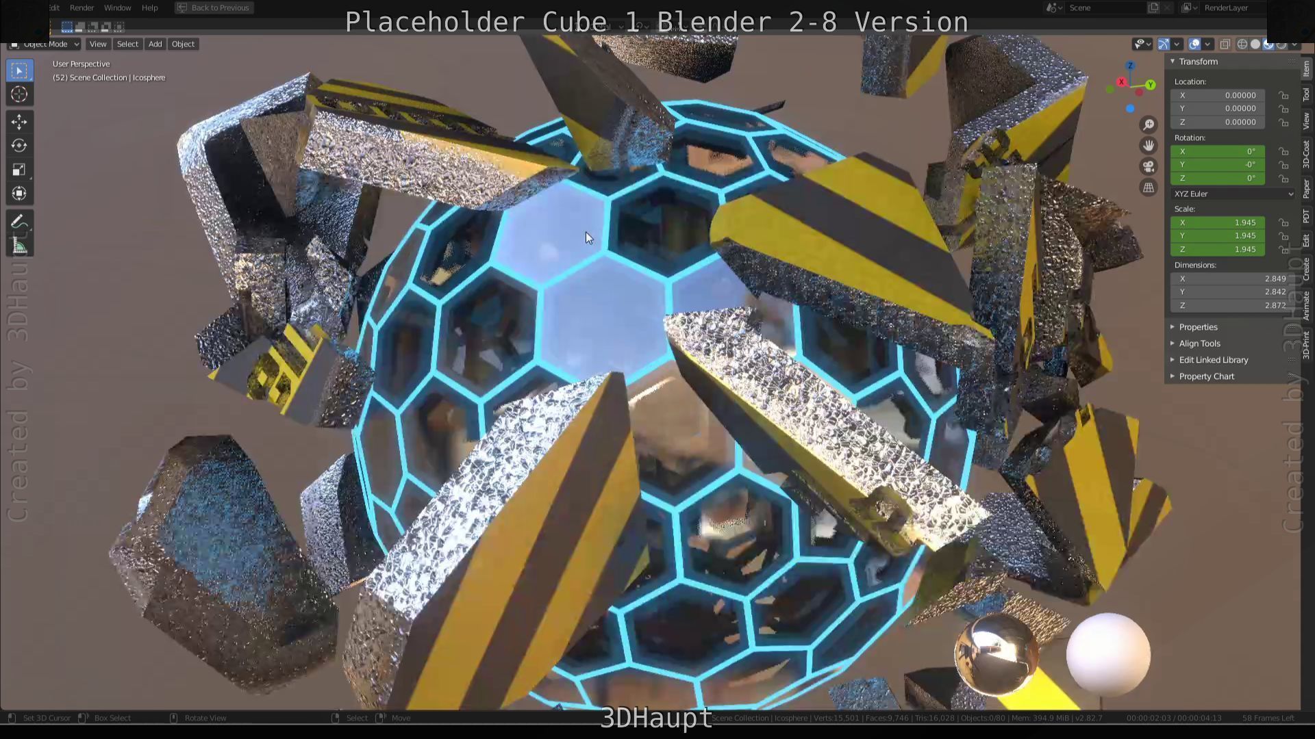 Placeholder Cube Version 1 free 3D model animated | CGTrader