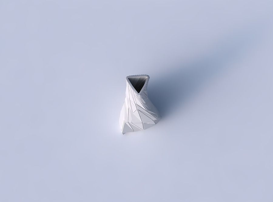 Vase twist tilted triangle with twisted random triangle plates 3D model ...