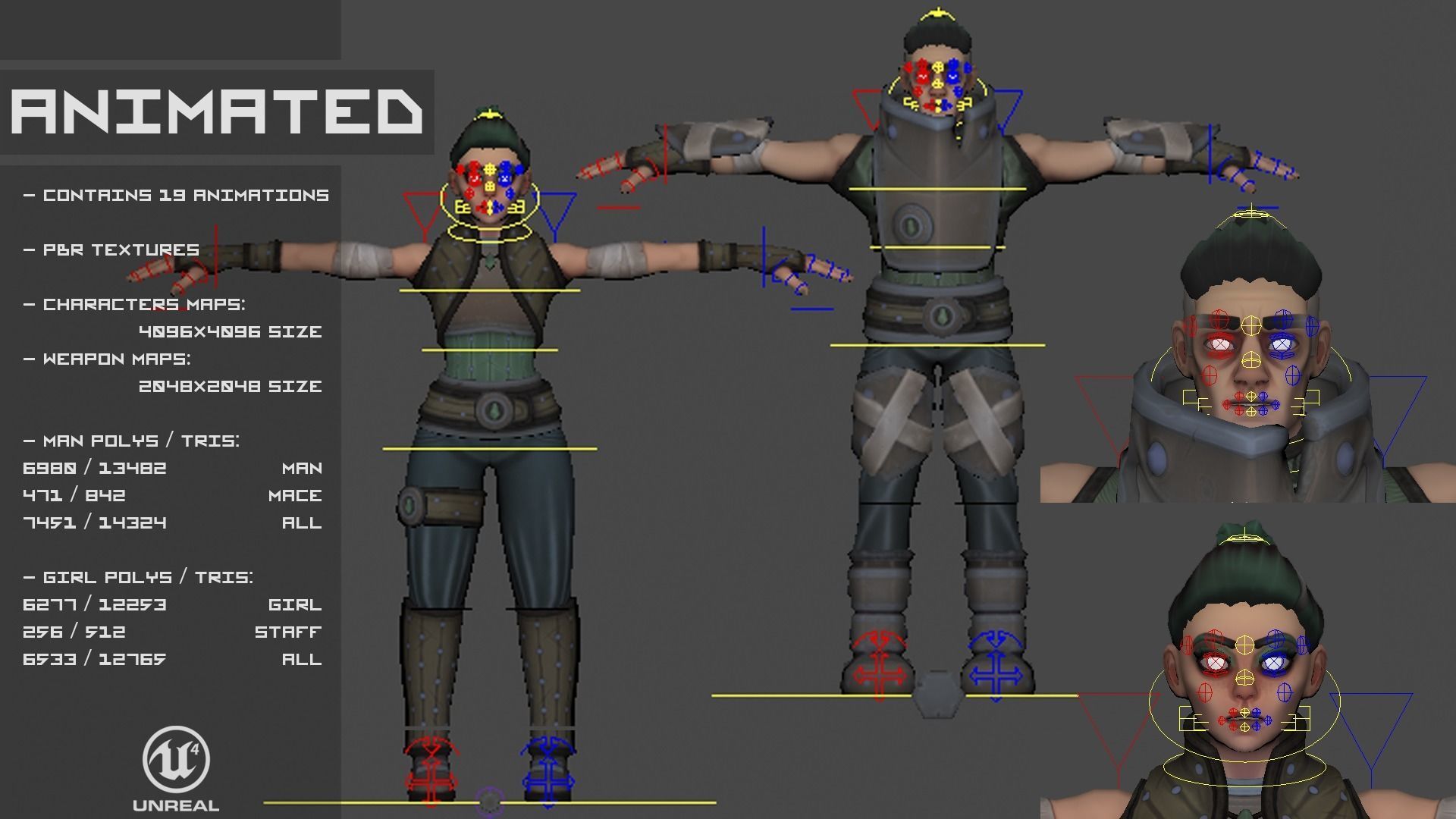 3D Model Collection Stylized Characters VR / AR / low-poly | CGTrader