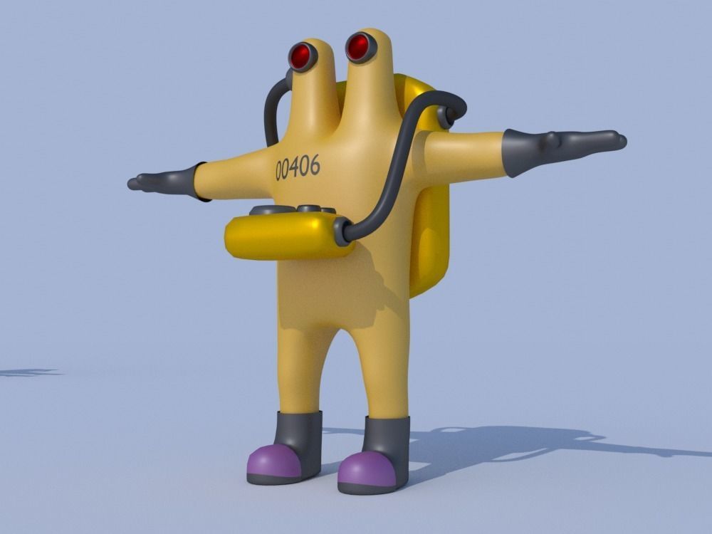 3D model Low-Poly Monsters INC CDA agent alien monster 3D rigged model ...