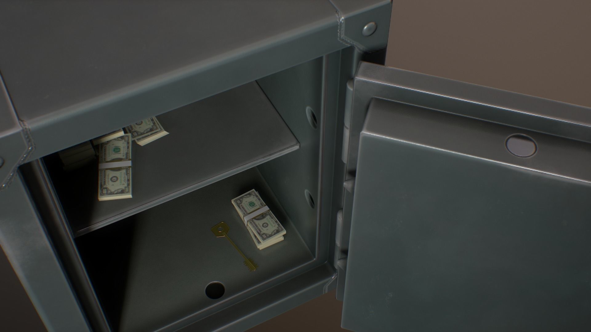 3D model Safebox locker small Game-ready VR / AR / low-poly animated ...