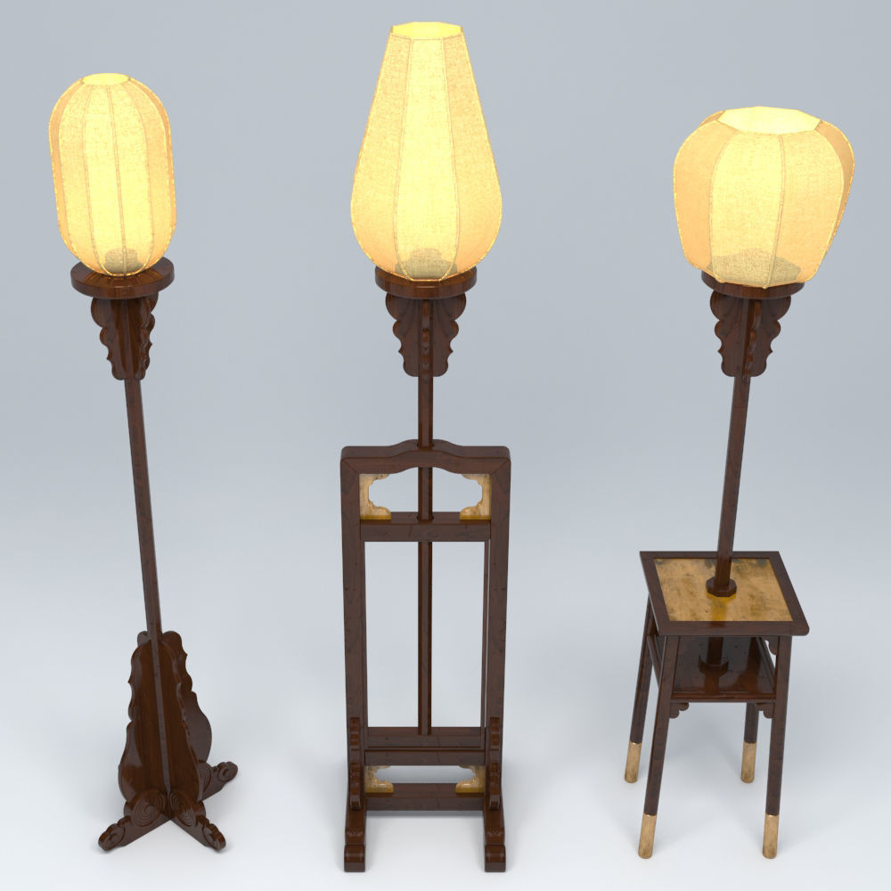 CHINESE LANTERN STAND 3D model | CGTrader