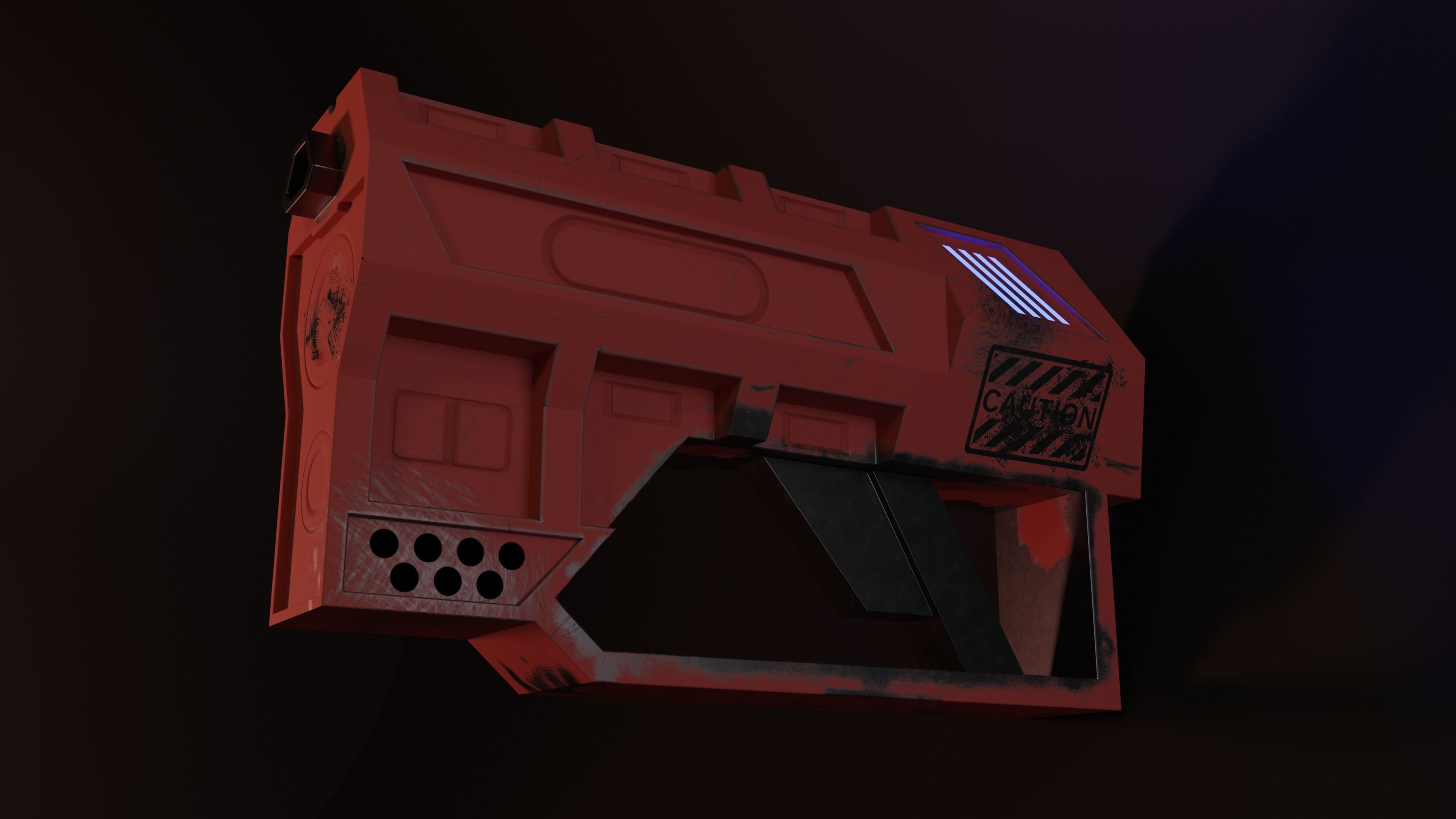 3D model Sci-Fi Laser Gun Pistol AC-11 VR / AR / low-poly | CGTrader