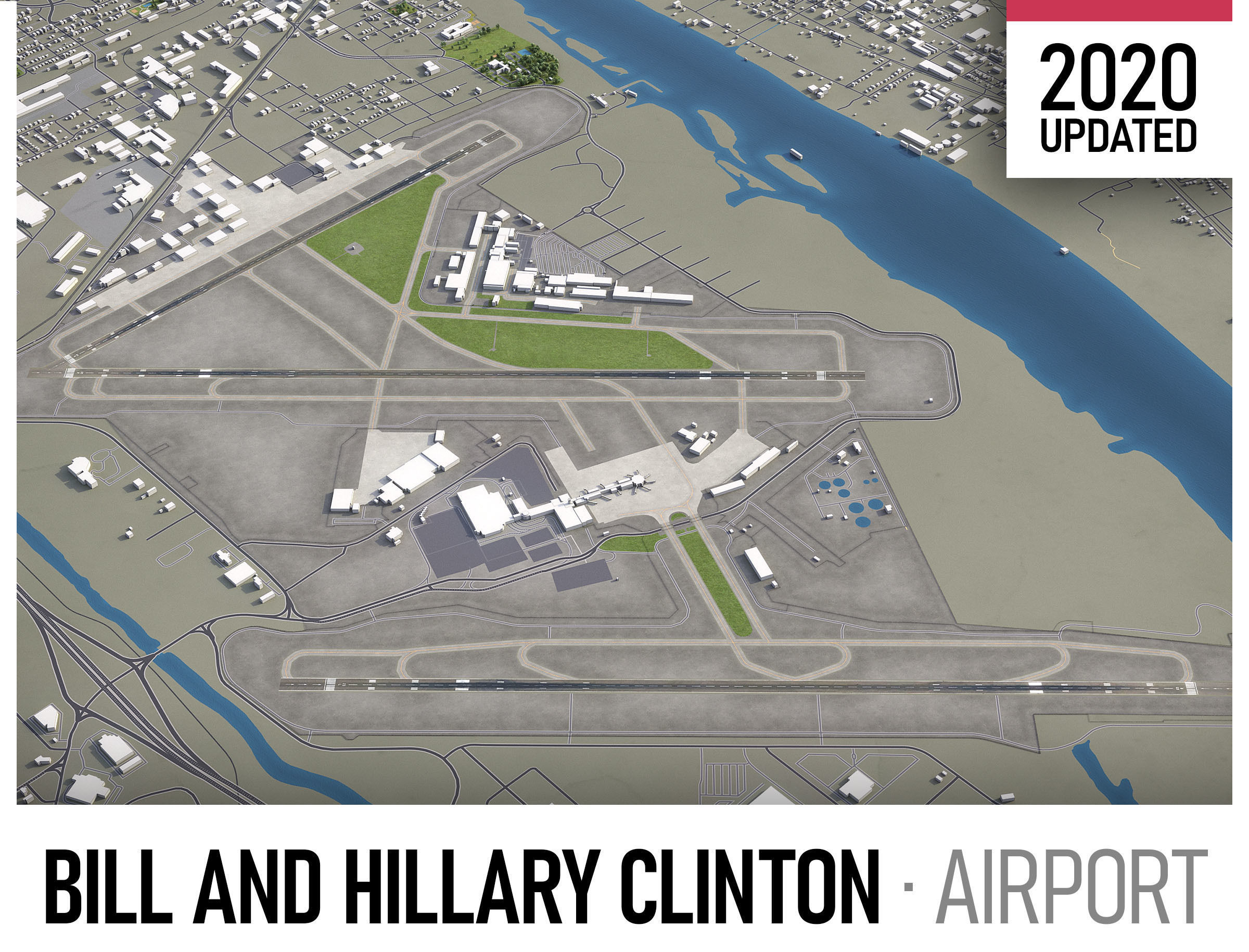 3D model Little Rock Airport VR / AR / low-poly | CGTrader