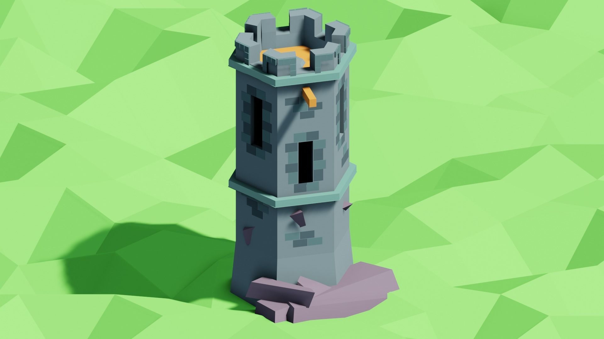 Tower Cartoon 3D model animated | CGTrader