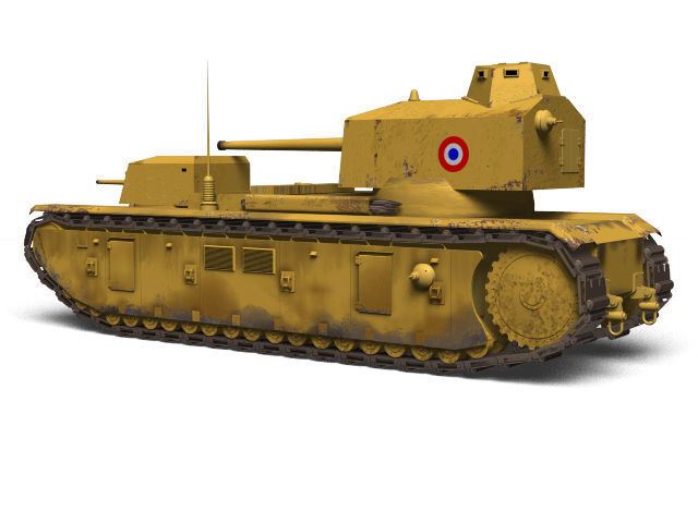 French super heavy tank FCM F1 3D model | CGTrader