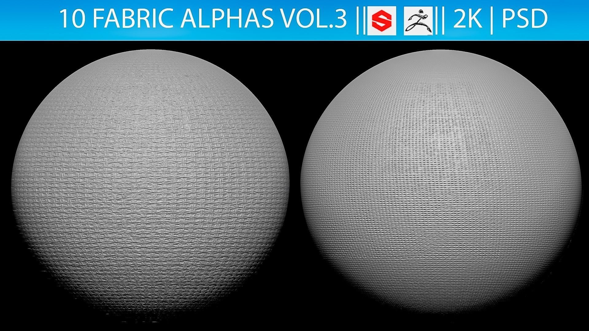 10 Fabric Alphas Vol 3 for ZBrush and Substance 3D model | CGTrader