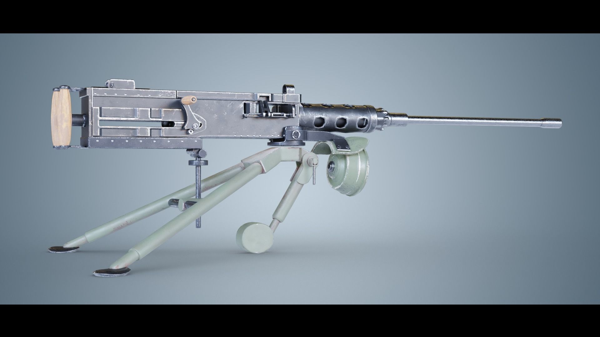 Mounted Machine Gun 3D model | CGTrader