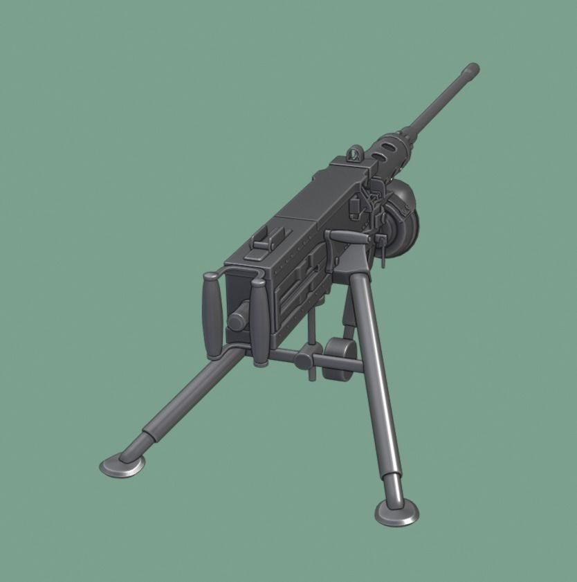 Mounted Machine Gun 3D model | CGTrader