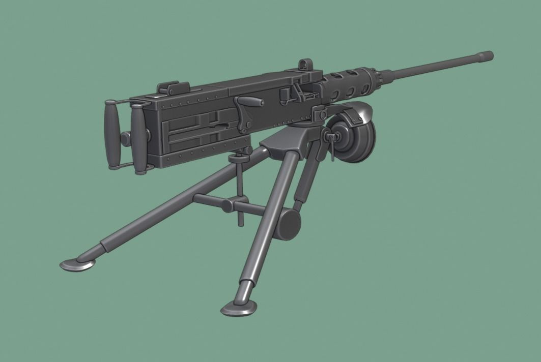 Mounted Machine Gun 3D model | CGTrader