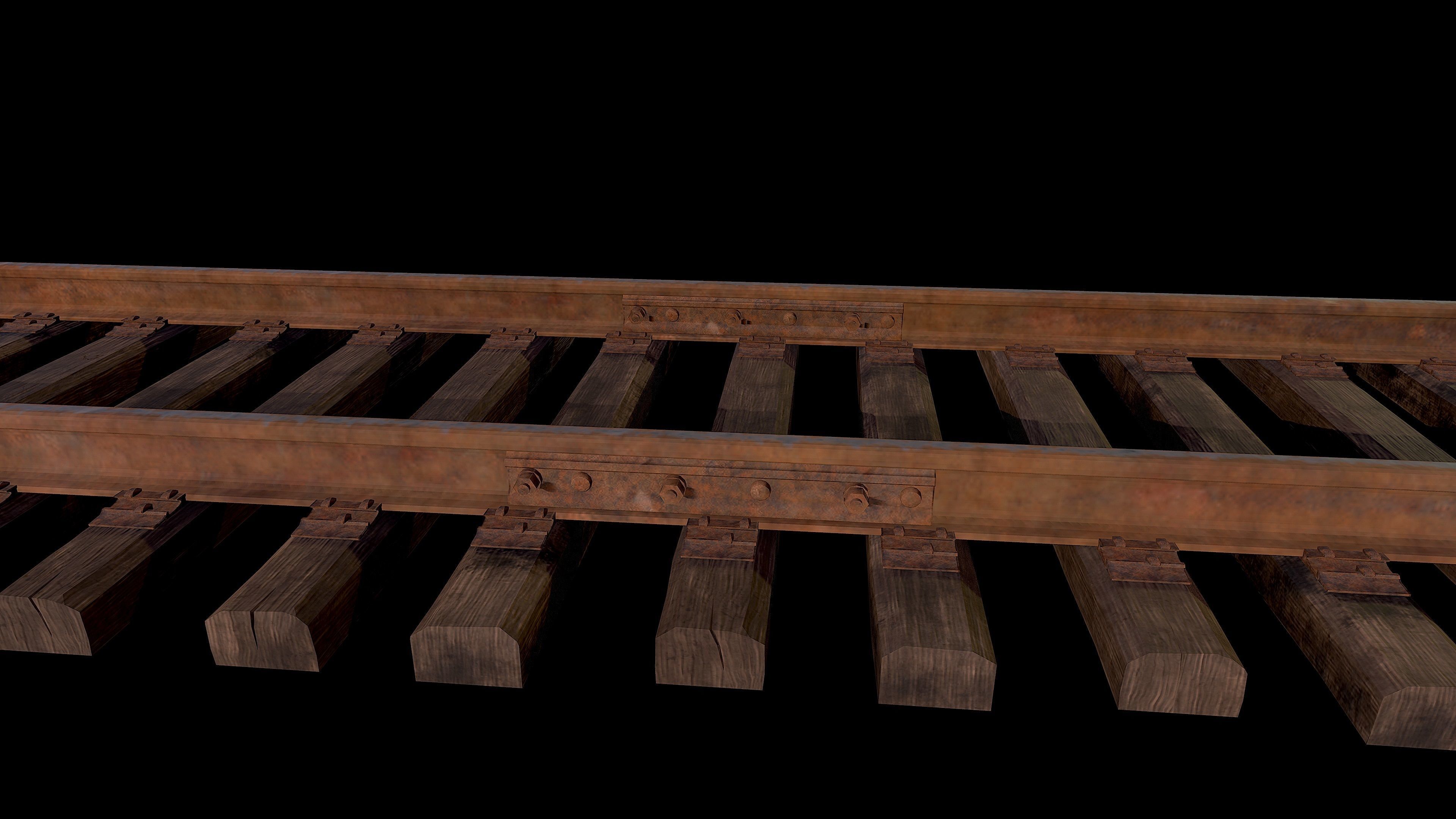 3D model Railroad Track VR / AR / low-poly | CGTrader