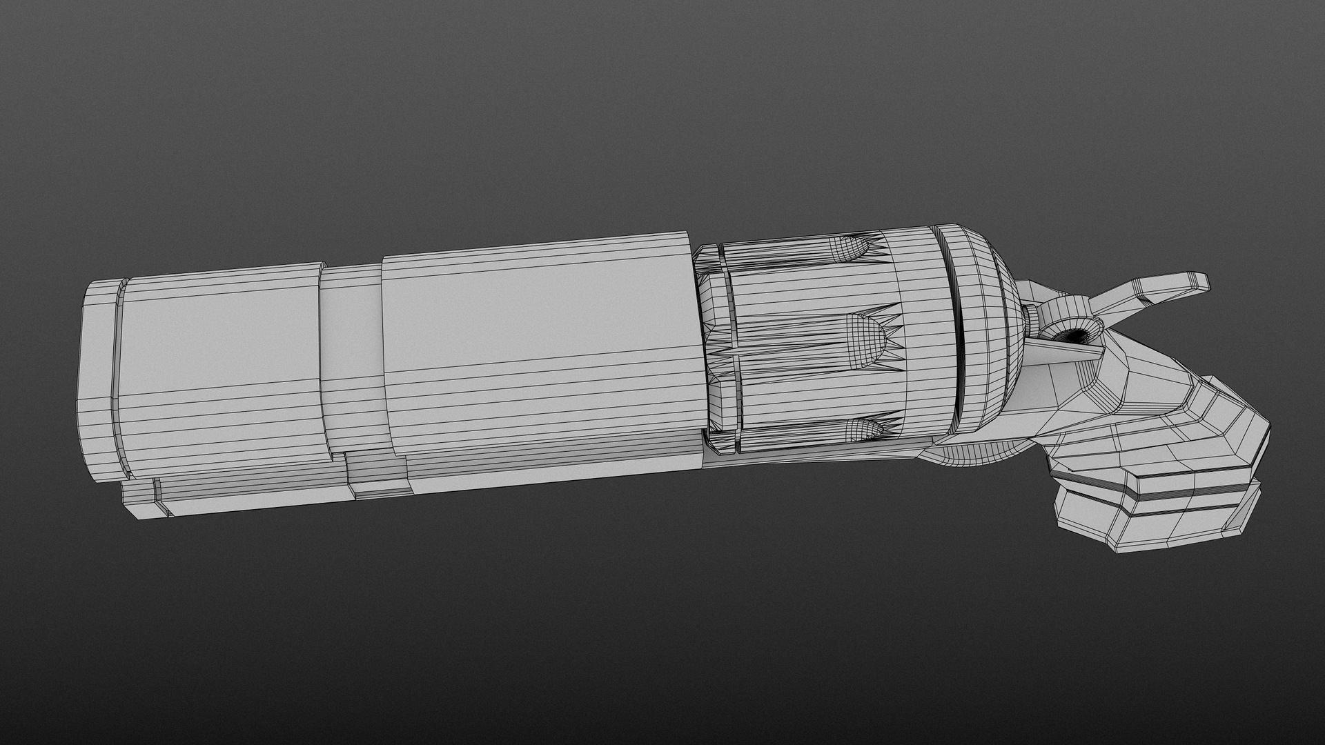 3D model Revolver PBR Low Poly gun VR / AR / low-poly | CGTrader