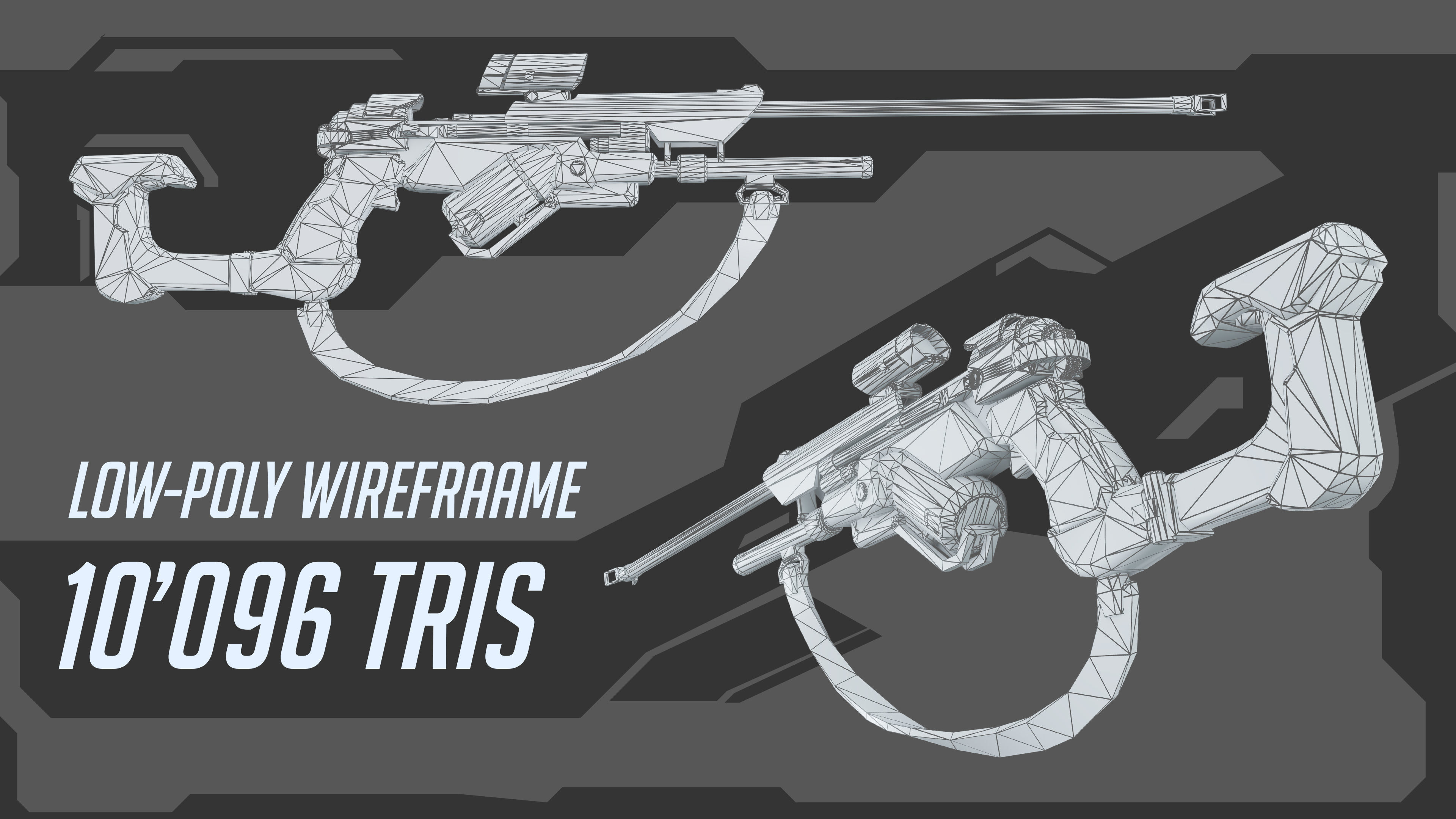 3D model ANA OVERWATCH biotic rifle GAME-READY VR / AR / low-poly ...